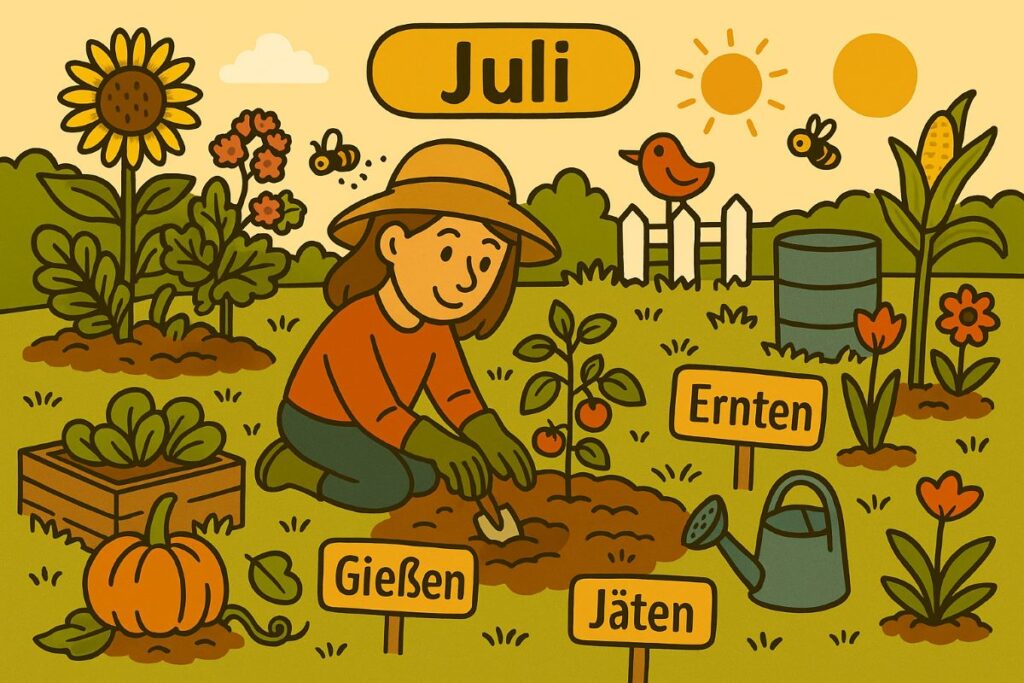 Gartenarbeit im Juli: Aussaat, Pflanzen, Pflege und Ernte im Monat Juli ...
